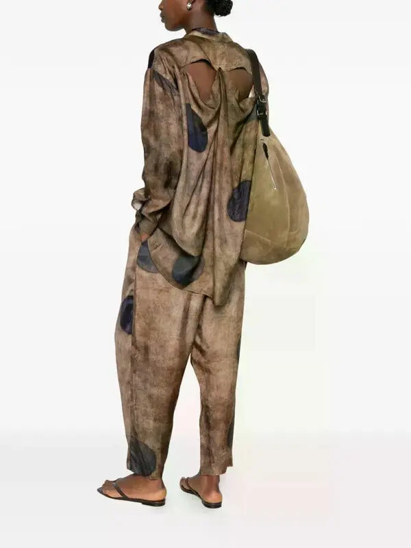 UMA WANG Printed Button-down Shirt - Brown