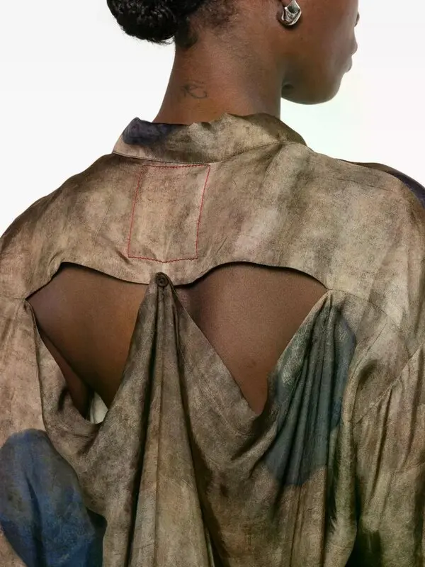 UMA WANG Printed Button-down Shirt - Brown