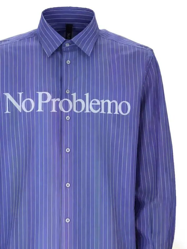 NO PROBLEMO Striped Shirt - Purple