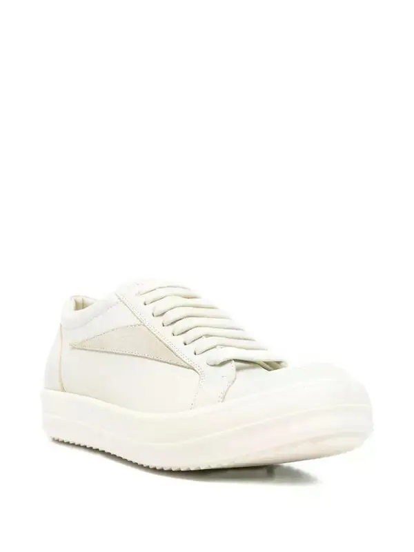 Rick Owens Panelled Leather Sneakers - Neutrals