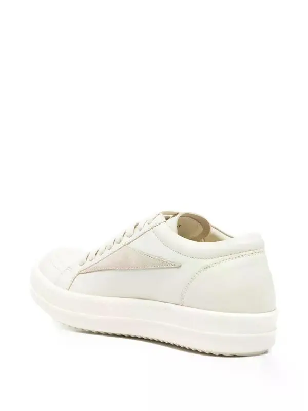 Rick Owens Panelled Leather Sneakers - Neutrals