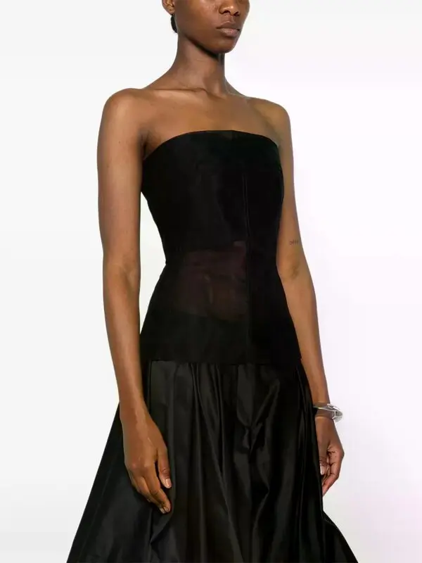 Rick Owens Strapless Bustier Top - Black