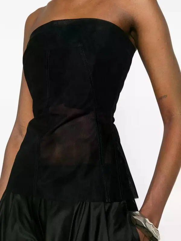 Rick Owens Strapless Bustier Top - Black