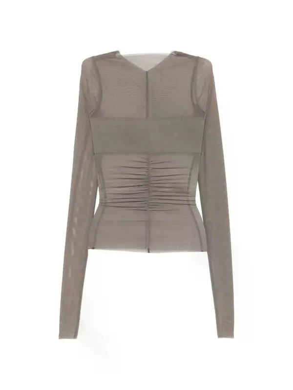 Rick Owens Temple Long-sleeve Bandeau Top - Grey