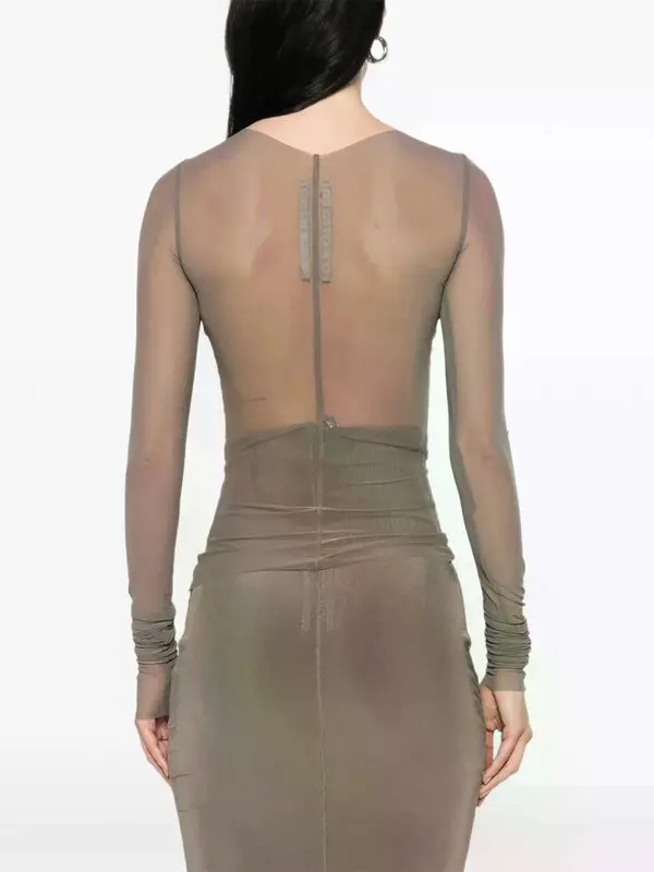 Rick Owens Temple Long-sleeve Bandeau Top - Grey