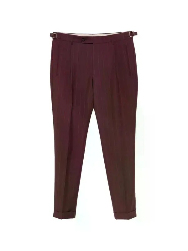 BERWICH Pinstriped Trousers - Red