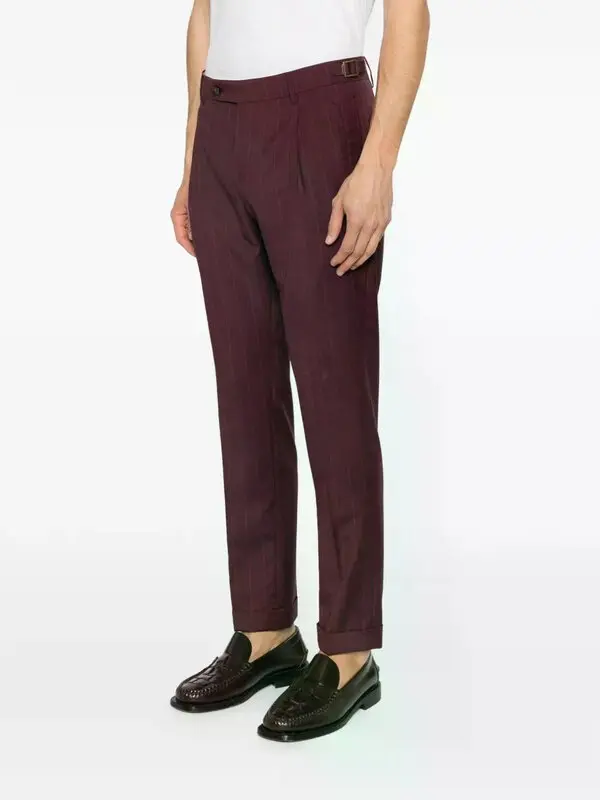 BERWICH Pinstriped Trousers - Red