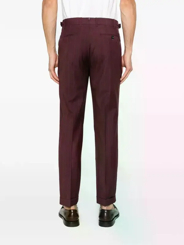 BERWICH Pinstriped Trousers - Red