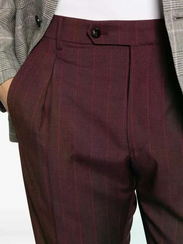 BERWICH Pinstriped Trousers - Red
