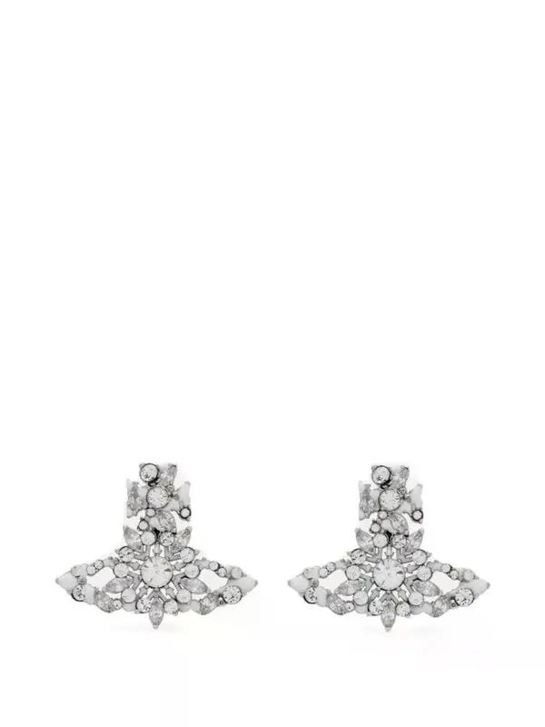 VIVIENNE WESTWOOD Crystal-embellished Orb Earrings - Silver