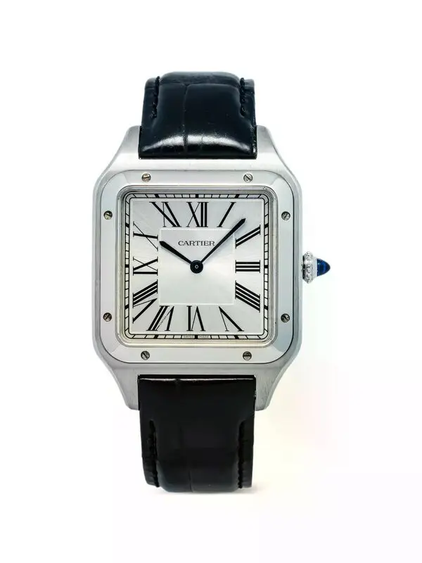 CARTIER Santos 34mm Square Watch - Silver