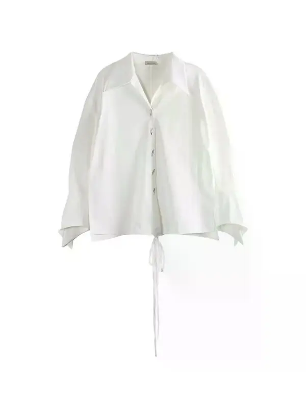 GRACE LING Oversized-fit Wrap Shirt