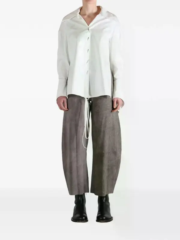 GRACE LING Oversized-fit Wrap Shirt