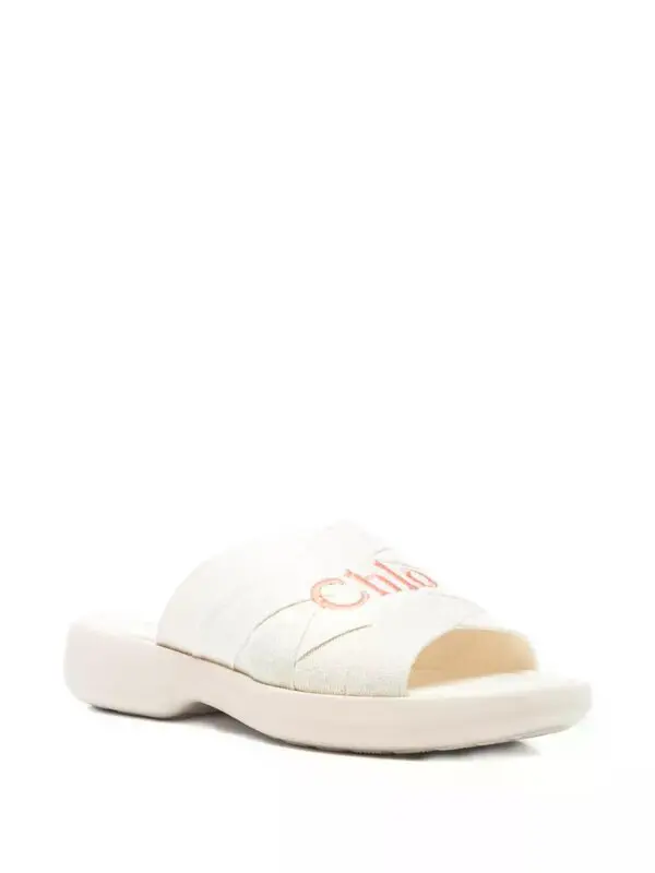 Chloé Open-toe Flat Sandals - Neutrals