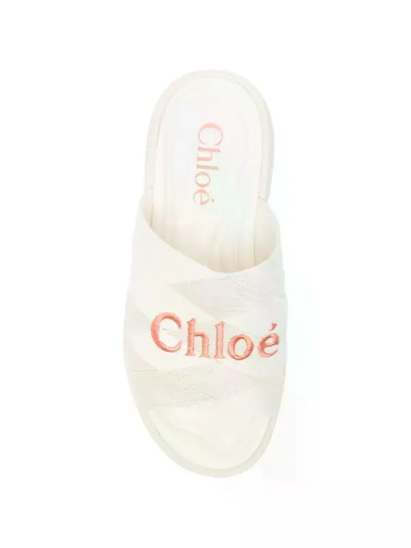 Chloé Open-toe Flat Sandals - Neutrals