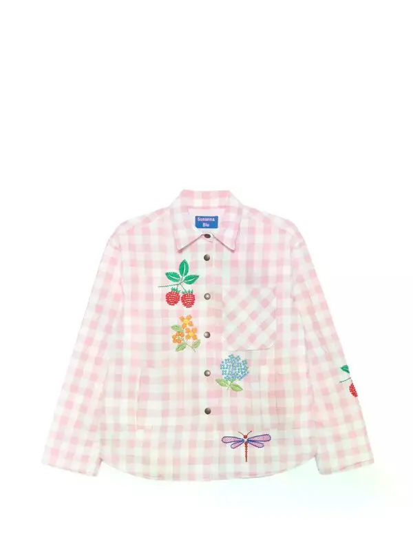 SUSANNA BLU Crisantemo Gingham Jacket