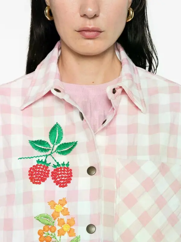SUSANNA BLU Crisantemo Gingham Jacket