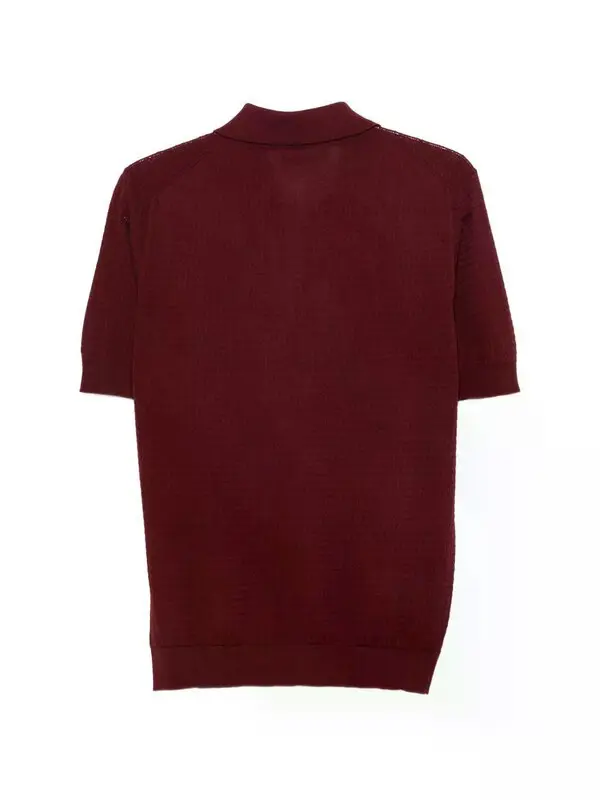 FILIPPO DE LAURENTIIS Patterned Polo Shirt - Red