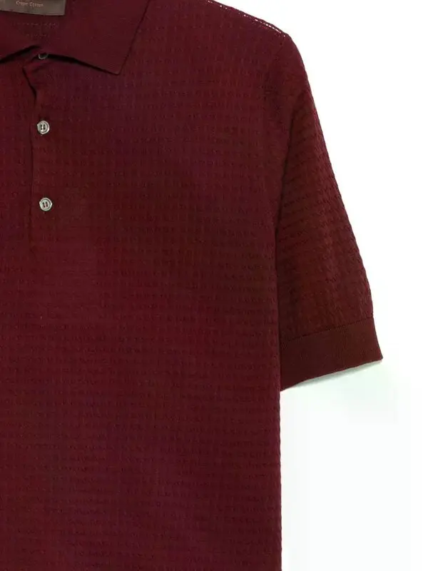 FILIPPO DE LAURENTIIS Patterned Polo Shirt - Red