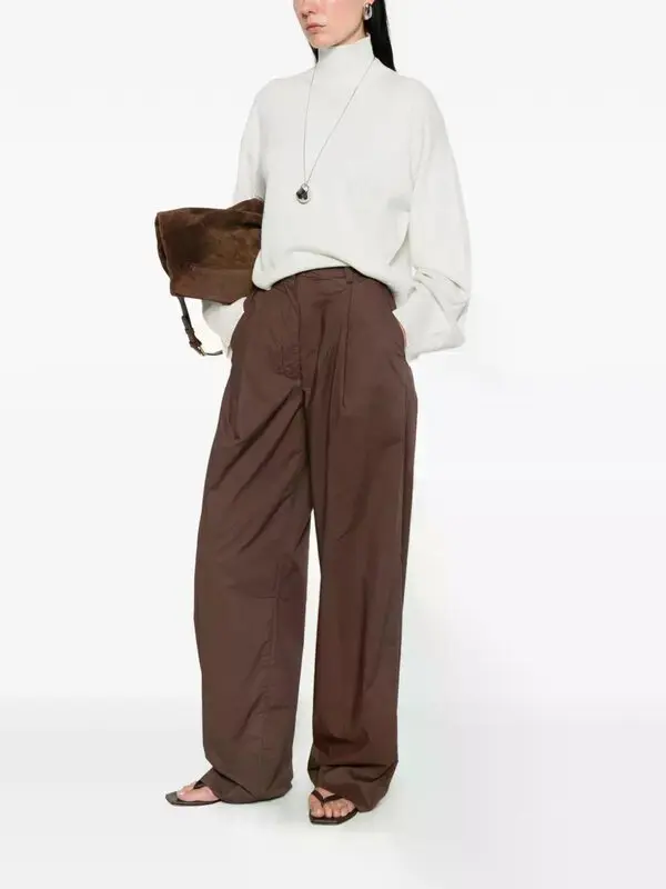THELATEST Axel Pleated Trousers - Brown