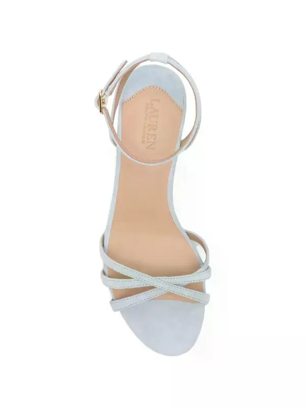Ralph Lauren Heeled Suede Sandals - Blue