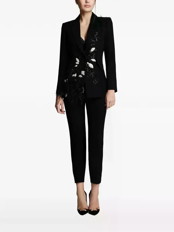 IMROSKA Feather-detail Embellished Blazer