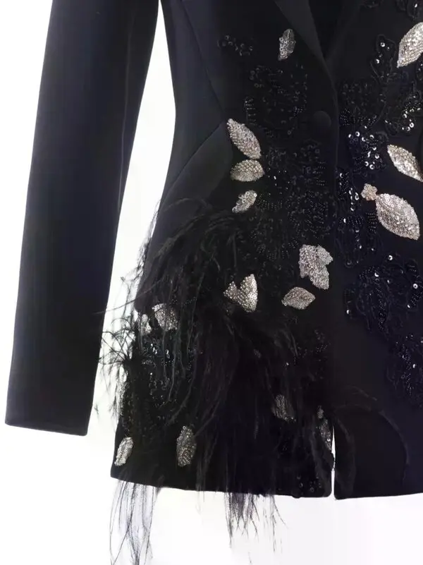 IMROSKA Feather-detail Embellished Blazer