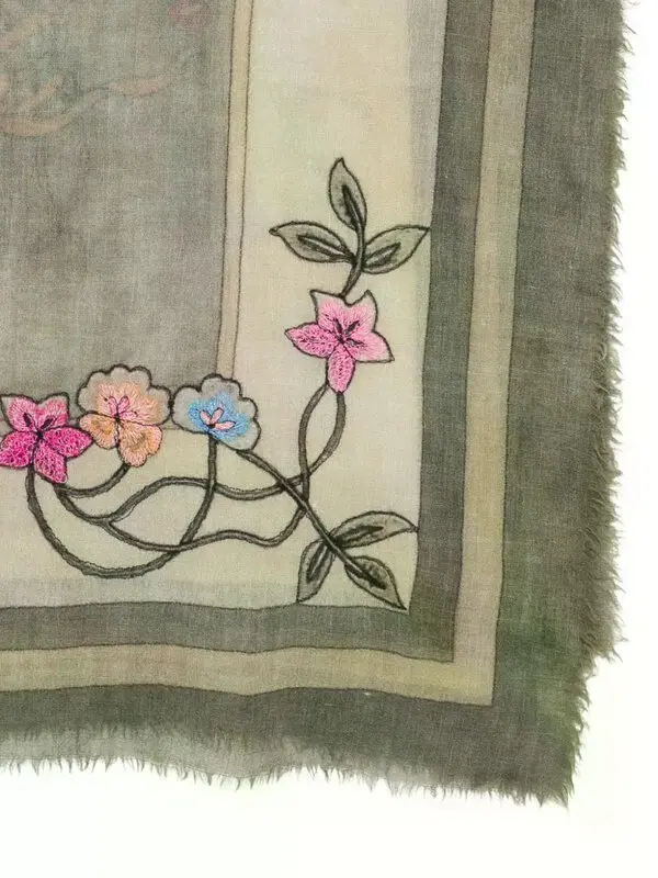 Faliero Sarti Floral Embroidered Scarf