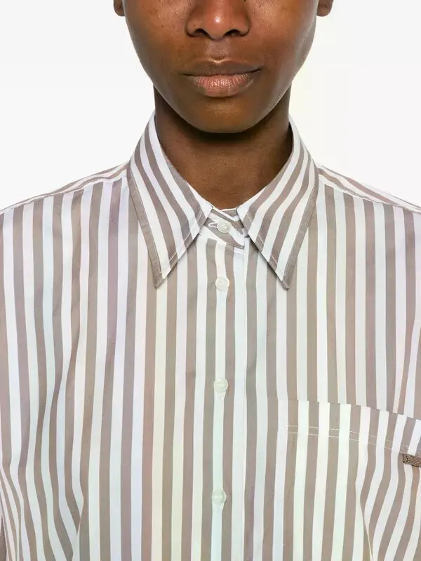 Brunello Cucinelli Striped Pocket Shirt