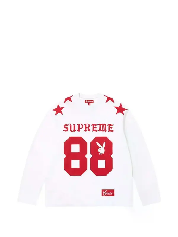 Supreme X Playboy Number-print Football Sweatshirt