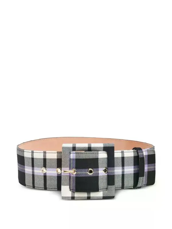 Carolina Herrera Plaid Belt - Black