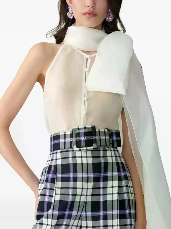 Carolina Herrera Plaid Belt