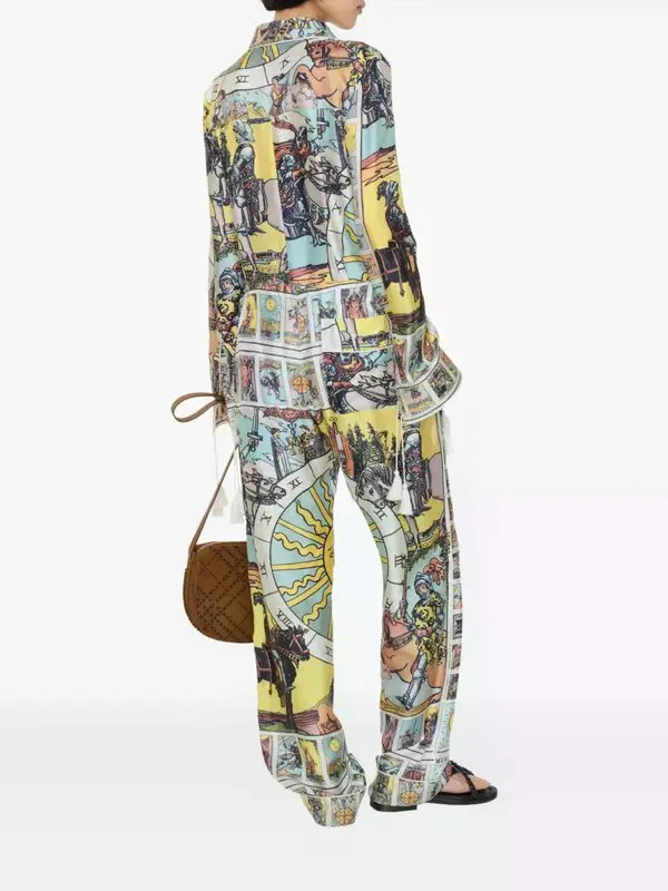 Burberry Tarot Print Silk Pyjama Trousers