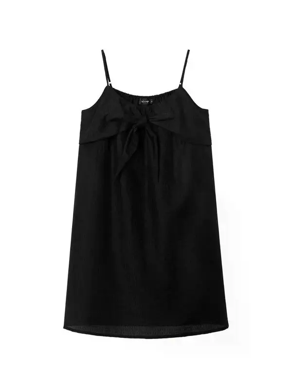TOUT A COUP Tie-detail Slip Dress - Black