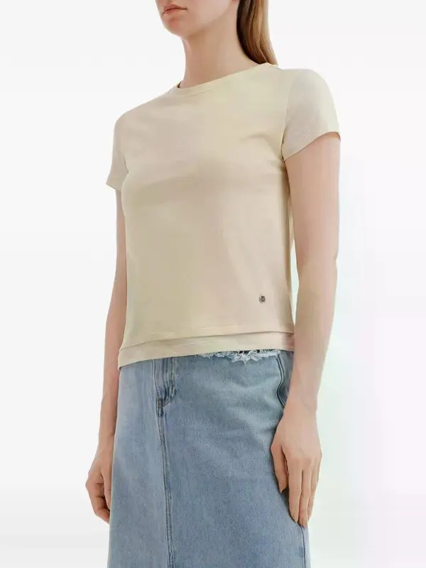 B+AB Short-sleeve Layered T-shirt - Neutrals