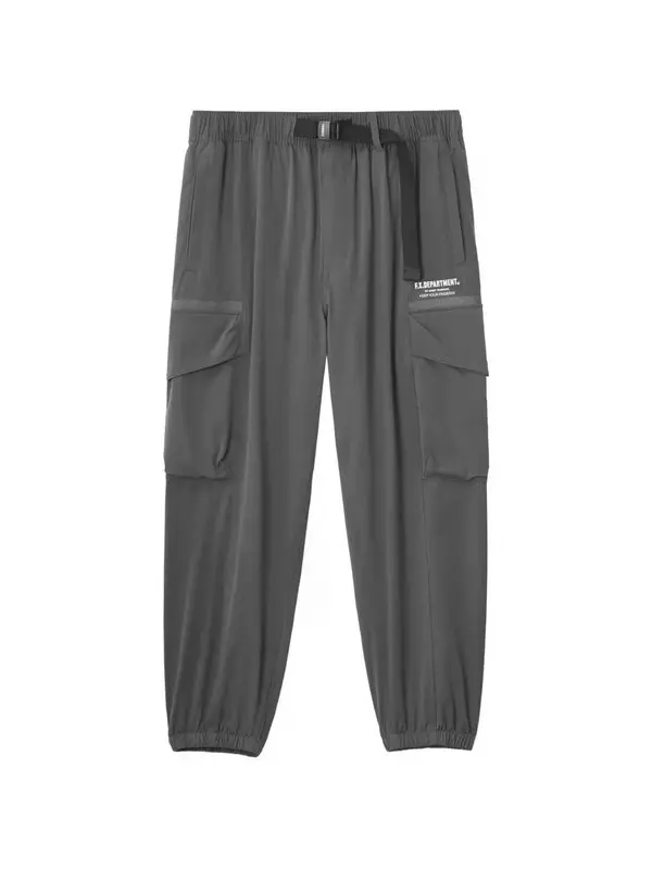 FINGERCROXX Cargo-pockets Track Pants - Grey