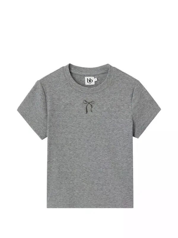 B+AB Ribbon-detail T-shirt - Grey