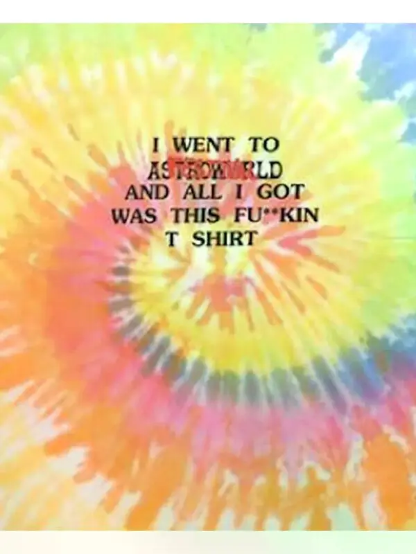 TRAVIS SCOTT Lollapalooza I Went To Astroworld T-shirt - Yellow