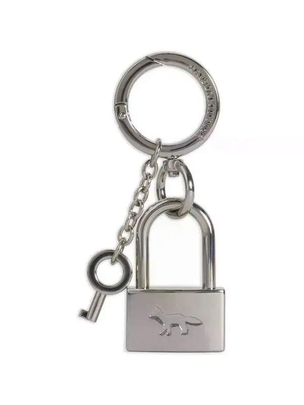 Maison Kitsuné Padlock Keyring - Silver