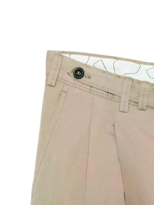 PT TORINO Pleated Cuffed Trousers - Neutrals