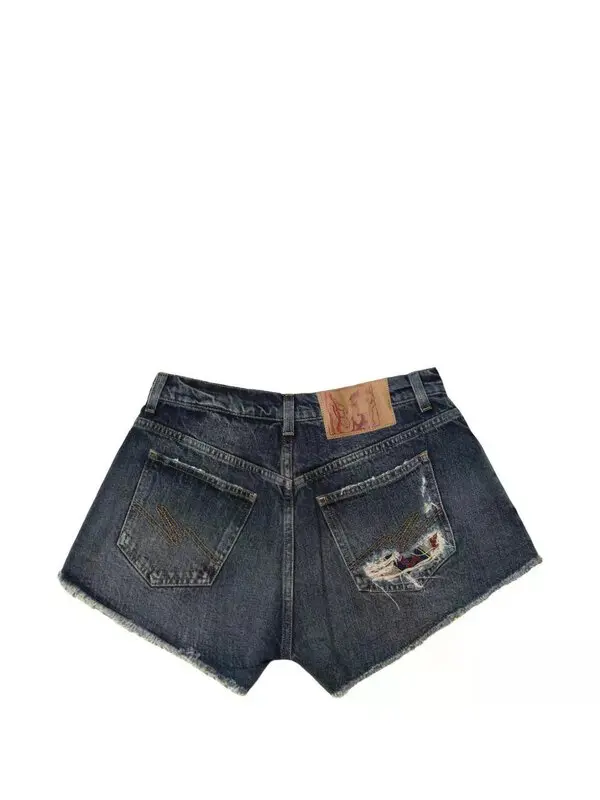 Martine Rose Frayed Denim Shorts