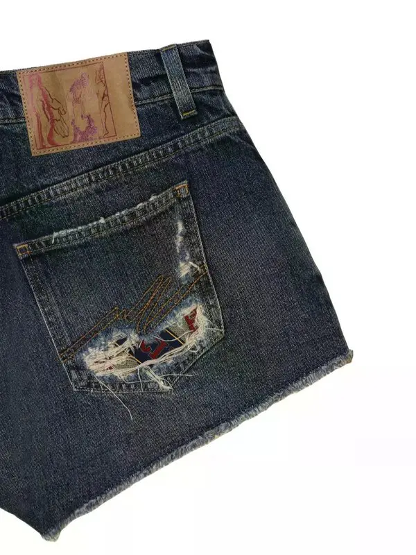 Martine Rose Frayed Denim Shorts