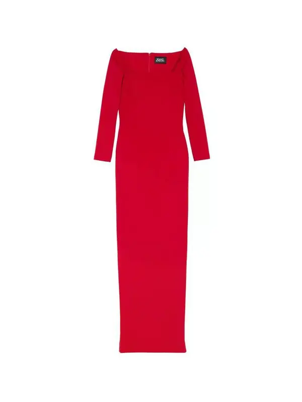 Solace London Lolita Long-sleeve Maxi Dress - Red