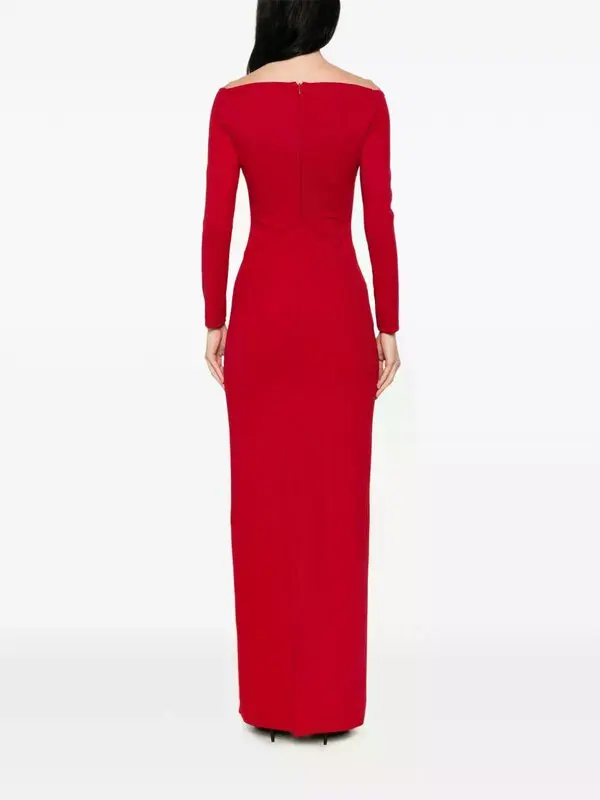 Solace London Lolita Long-sleeve Maxi Dress - Red