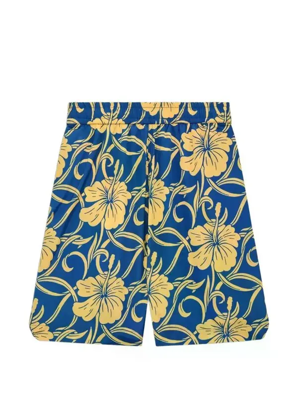 Drole De Monsieur Floral Shorts - Blue