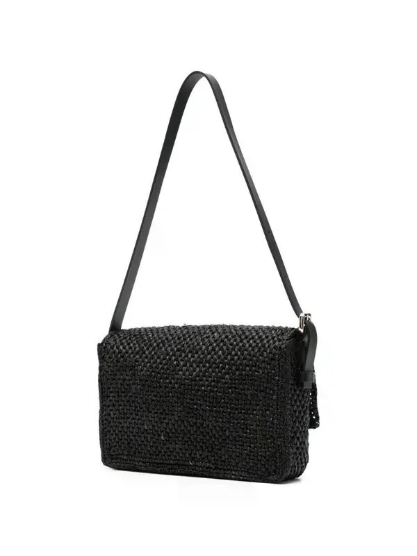 Manebí Woven Shoulder Bag - Black