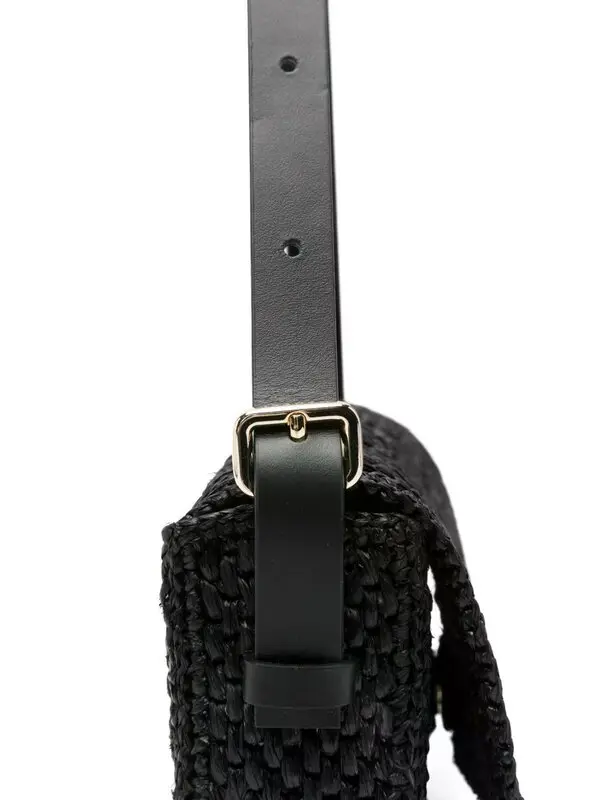 Manebí Woven Shoulder Bag - Black