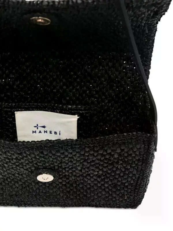 Manebí Woven Shoulder Bag - Black