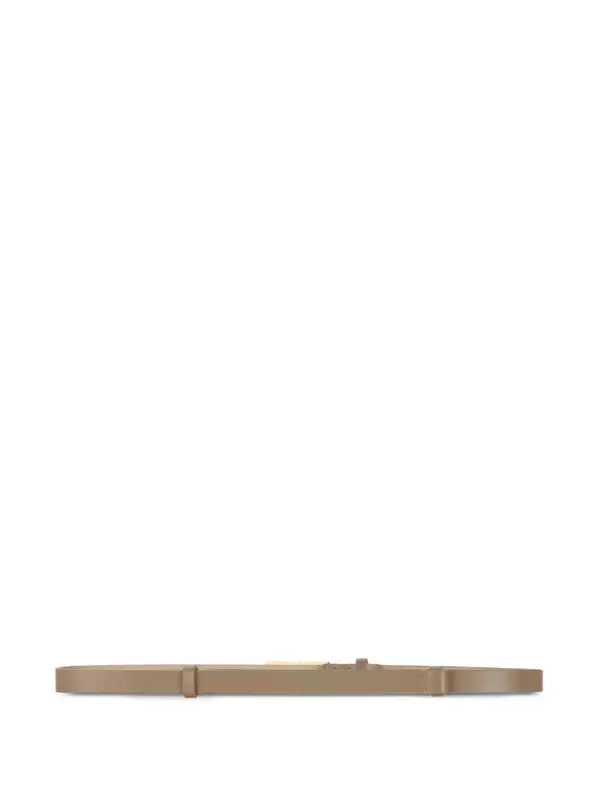 Elisabetta Franchi Smooth Leather Belt With Jewel Plaque