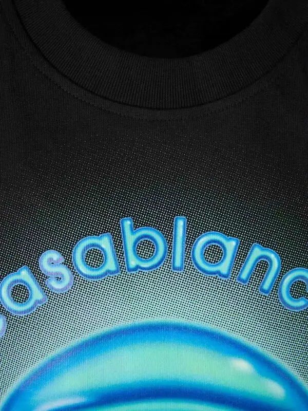 Casablanca Airbrush Mushroom Logo T-shirt - Black